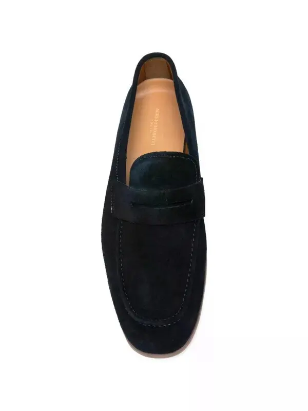 SERGIO MORETTI FIRENZE Suede Penny Slot Loafers