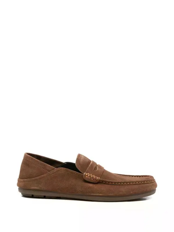 SERGIO MORETTI FIRENZE Suede Penny Loafers