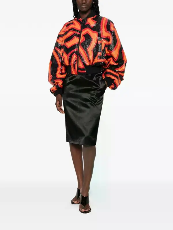 Saint Laurent Cassandre Charm Midi Skirt