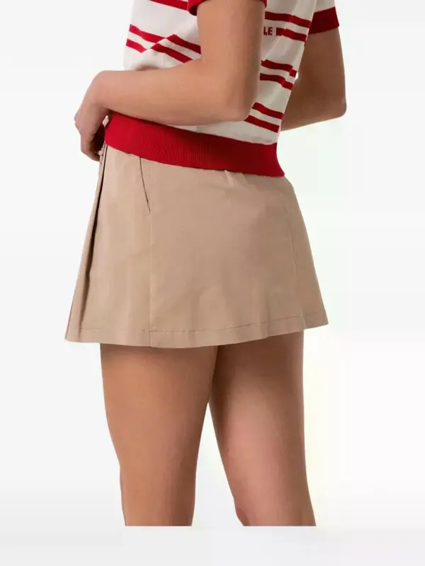 GAELLE Pleated Mini Skirt With Rope Detail