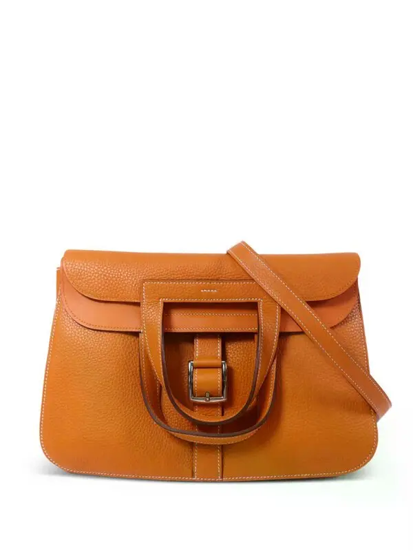 Hermès Halzan Shoulder Bag - Orange