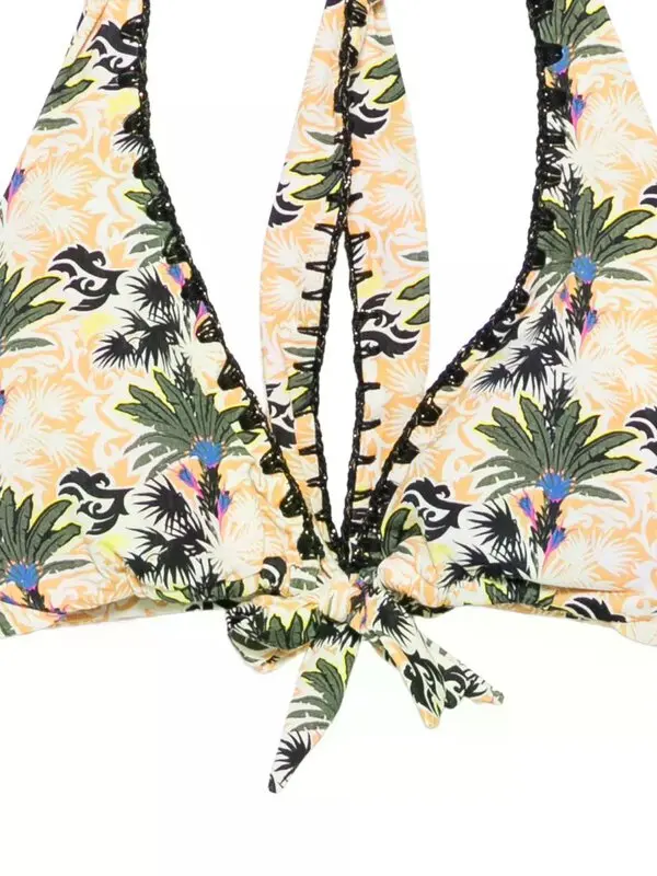 Anjuna Palm-print Halterneck Bikini