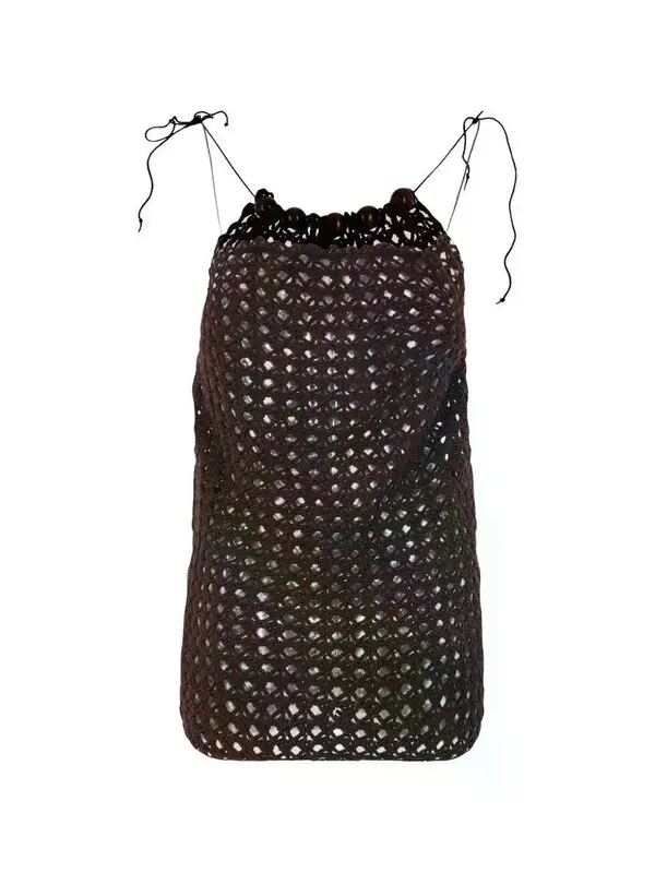 NICCOLO PASQUALETTI Beaded Crochet Top