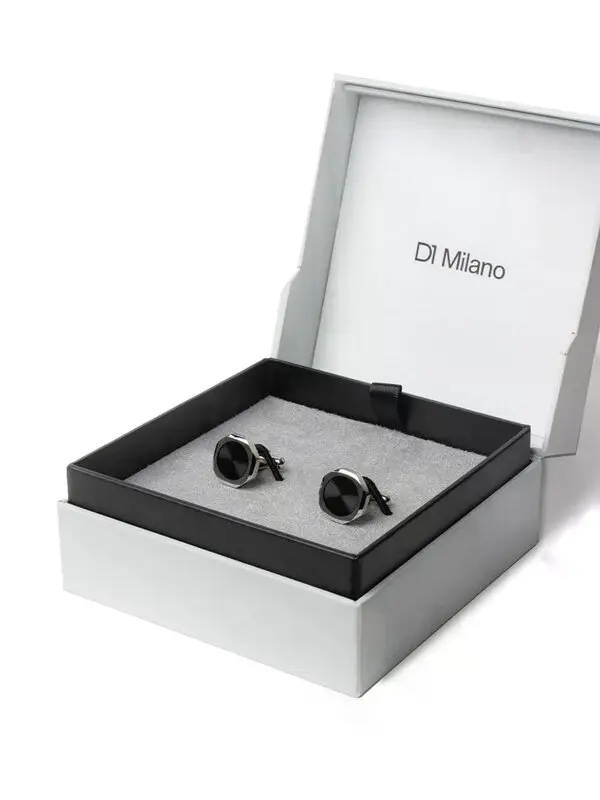 D1 MILANO Octagonal-frame Toggle-fastening Cufflinks