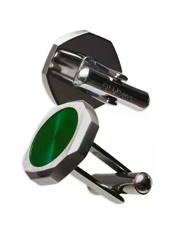 D1 MILANO Octagonal Sunray-effect Cufflinks