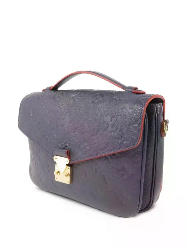 LOUIS VUITTON Pochette Metis Monogram Empreinte Handbag - Blue