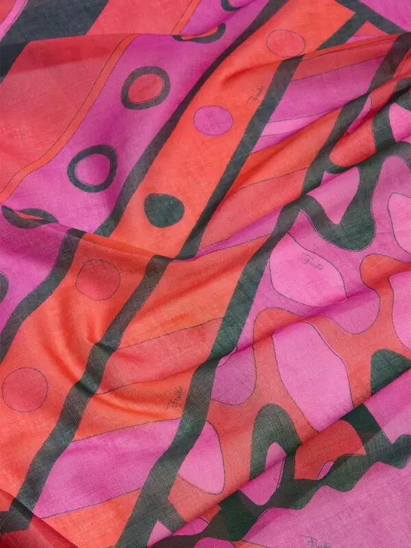 Emilio Pucci Vivara-print Cotton Sarong - Pink