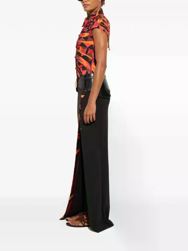 Emilio Pucci Ruched Print Blouse - Red