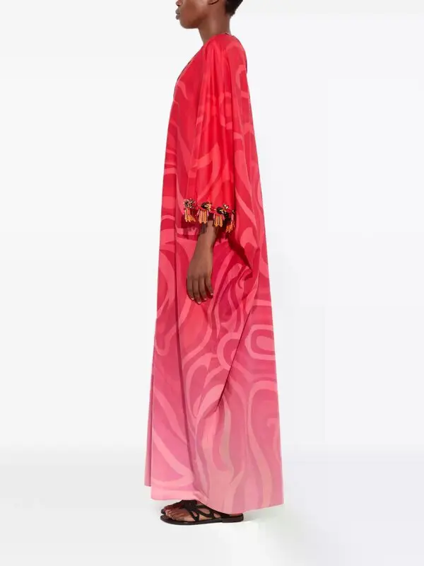 Emilio Pucci Marmo Degradé Print Popeline Kaftan