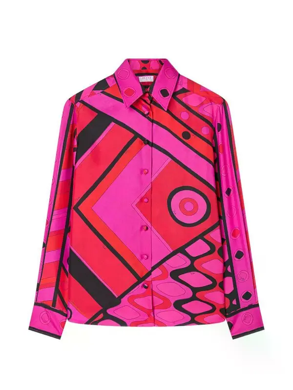 Emilio Pucci Vivara Print Silk Twill Shirt