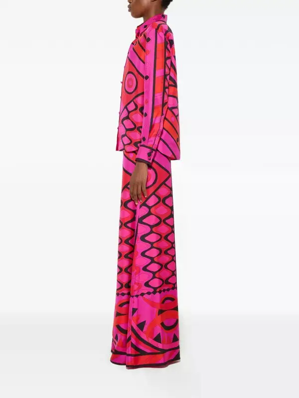 Emilio Pucci Vivara Print Silk Twill Shirt
