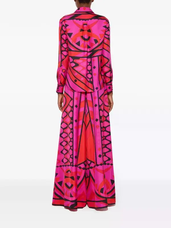 Emilio Pucci Vivara Print Silk Twill Shirt