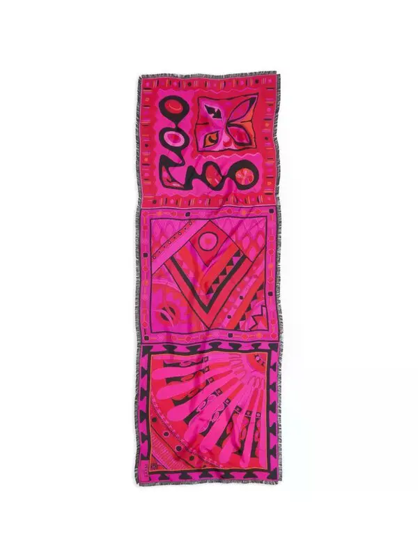 Emilio Pucci Mixed-print Silk Stole - Pink