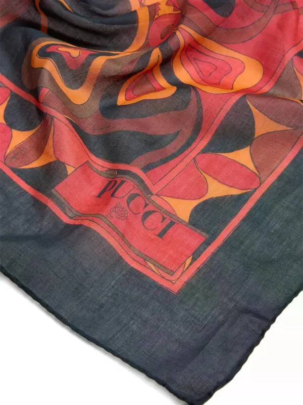 Emilio Pucci Orchidee-print Cotton Sarong - Red