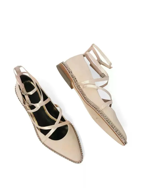 LANVIN Chain-trim Lace-up Sandals