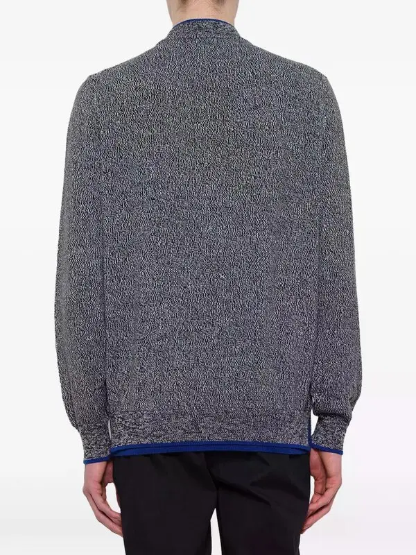 Kenzo Tiger Motif Zip-up Cardigan