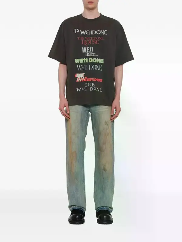 We11Done Graphic-logo T-shirt