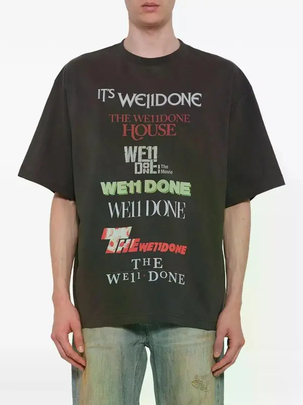 We11Done Graphic-logo T-shirt