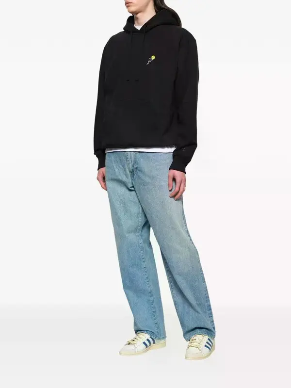 VOWELS Floral Embroidered Hoodie