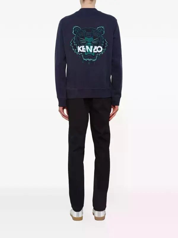Kenzo Tiger Embroidered Zip-fastening Sweatshirt