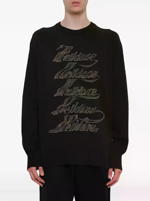 We11Done Logo Print Relaxed Fit Sweater