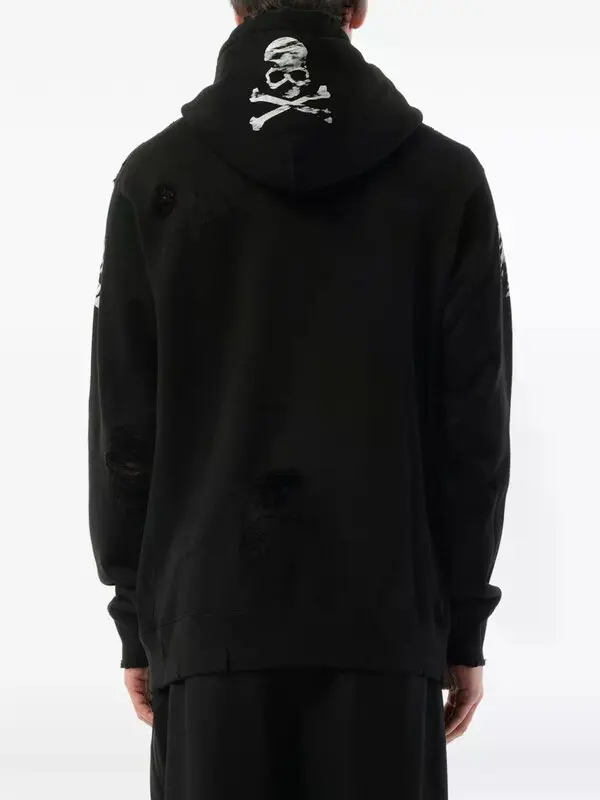 MASTERMIND WORLD Distressed Skull-print Hoodie