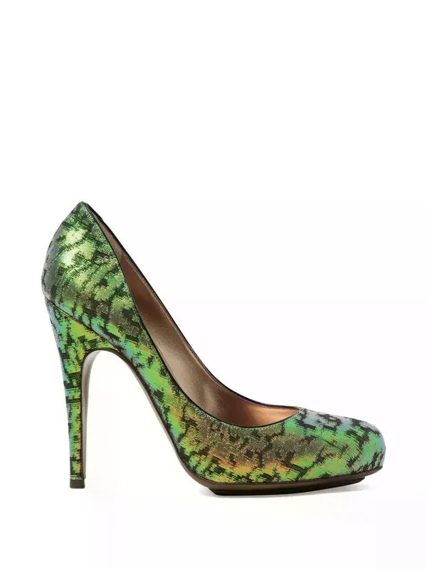 LANVIN Metallic Patterned Pumps