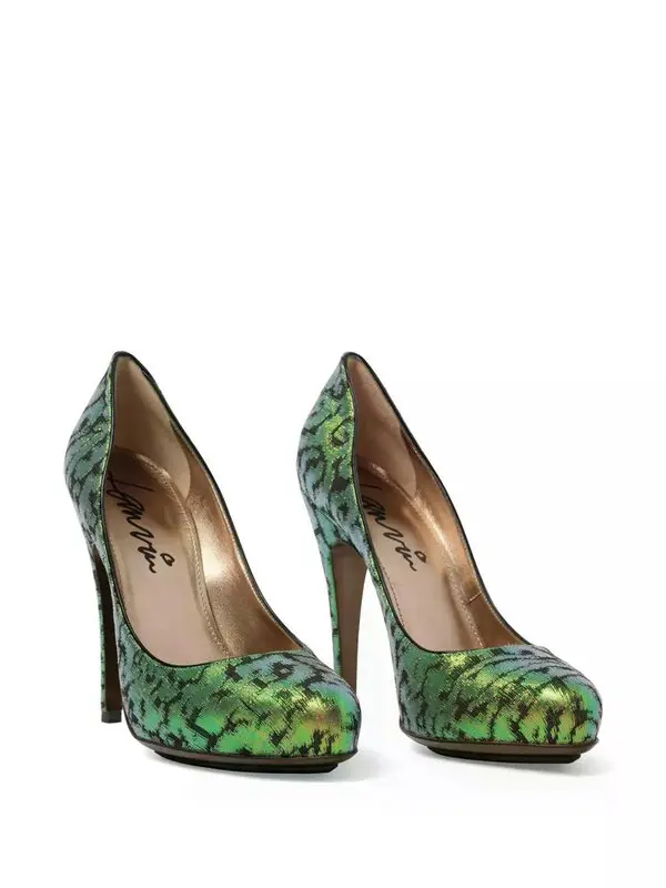LANVIN Metallic Patterned Pumps