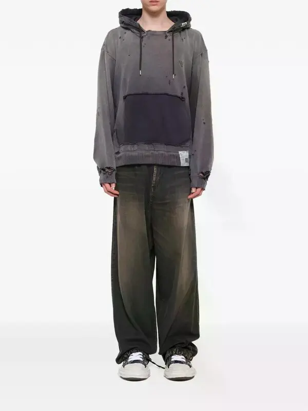 Mihara Yasuhiro Sun-faded Distressed Hoodie