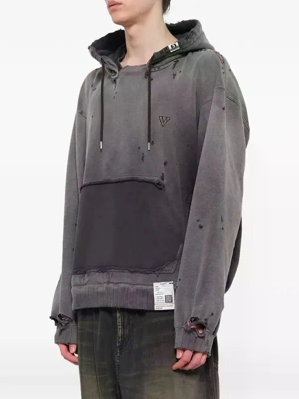 Mihara Yasuhiro Sun-faded Distressed Hoodie