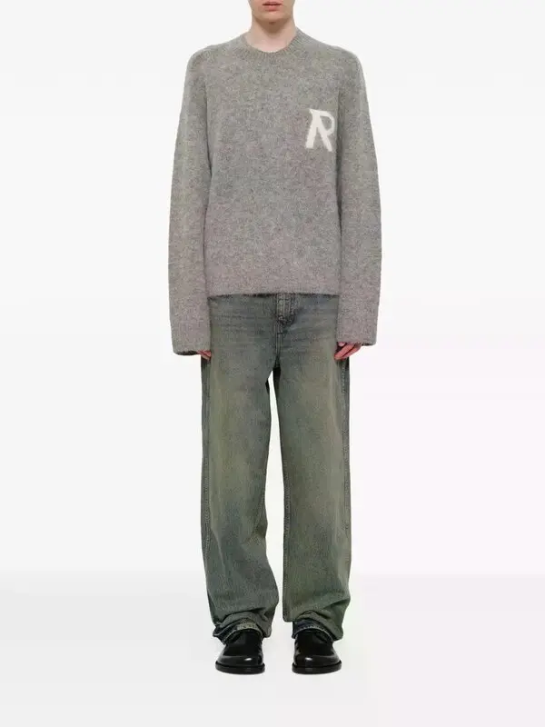 REPRESENT Logo Detail Crew Neck Sweater