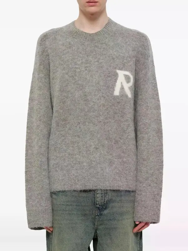 REPRESENT Logo Detail Crew Neck Sweater