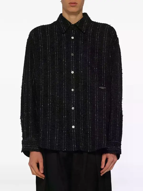 WOOYOUNGMI Tweed Button-up Shirt