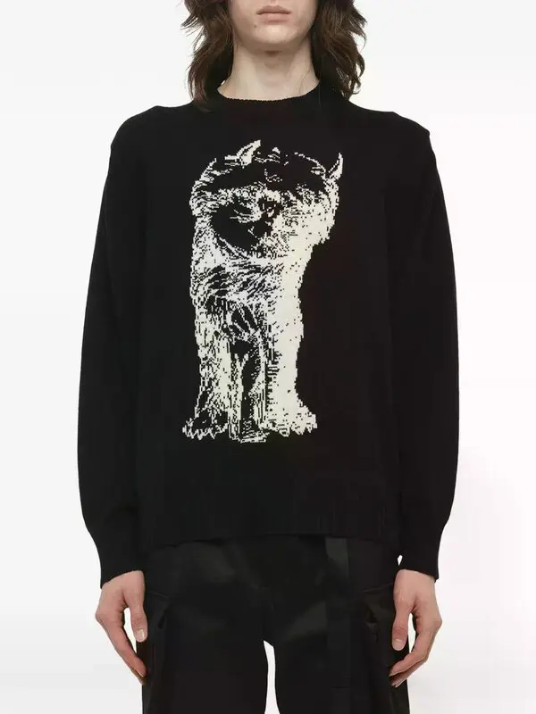 Sacai Where The Wild Things Are' Graphic-print Wool Sweatshirt