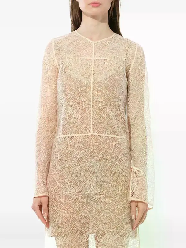 Emilio Pucci Lace Long-sleeve Dress