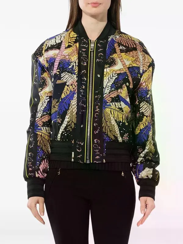 Emilio Pucci Graphic Print Zip-up Bomber Jacket