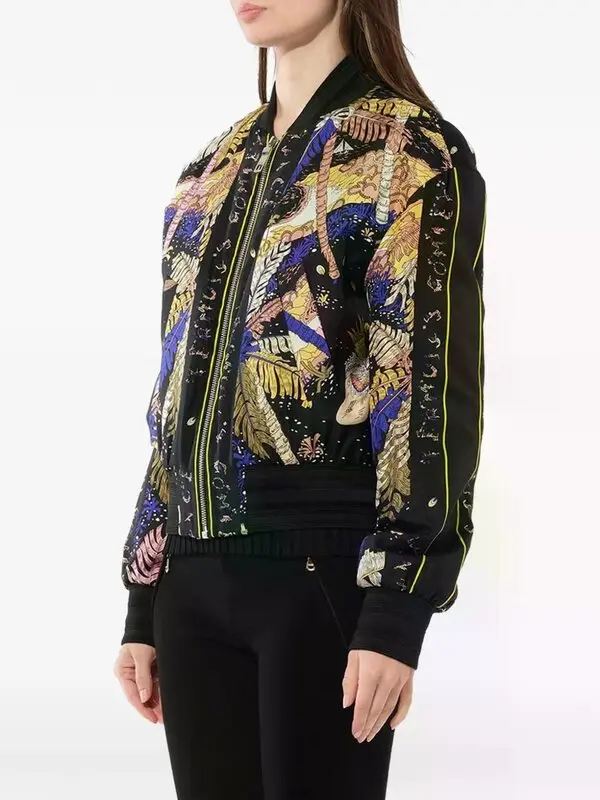 Emilio Pucci Graphic Print Zip-up Bomber Jacket