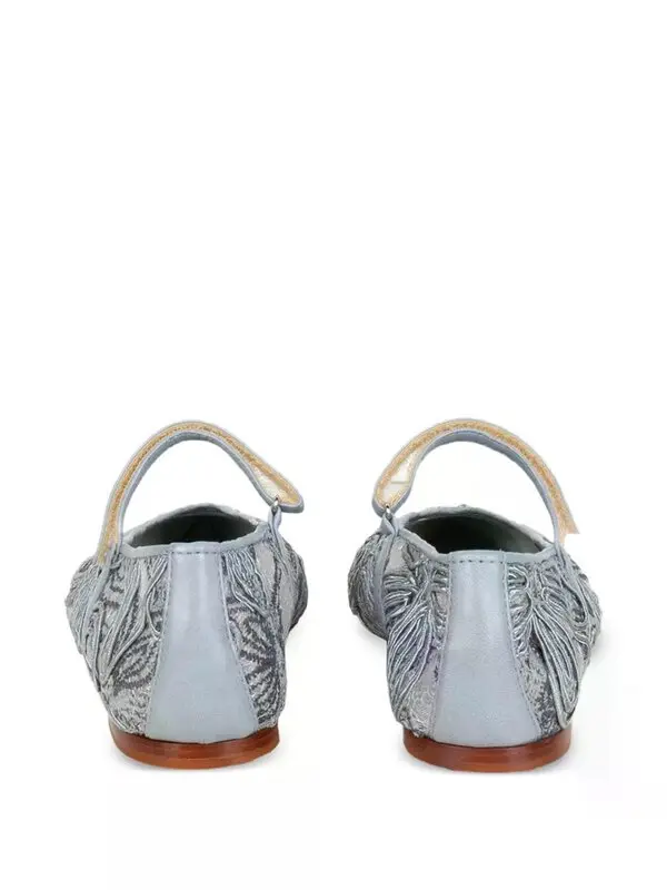 LORENA PAGGI Floral-lace Flat Pumps
