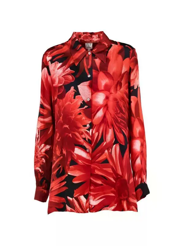 MONDRAIN Floral Print Long Sleeve Shirt