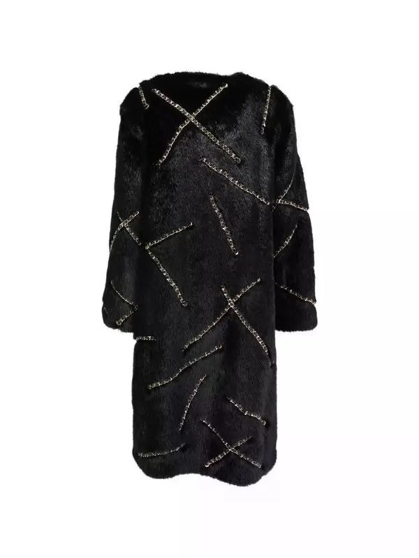 Moschino Chain-embellished Faux-fur Coat