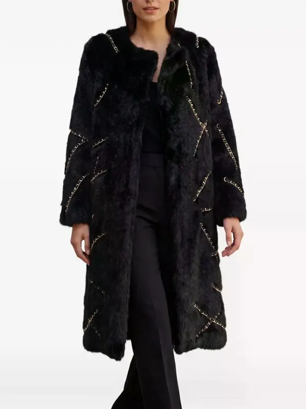 Moschino Chain-embellished Faux-fur Coat