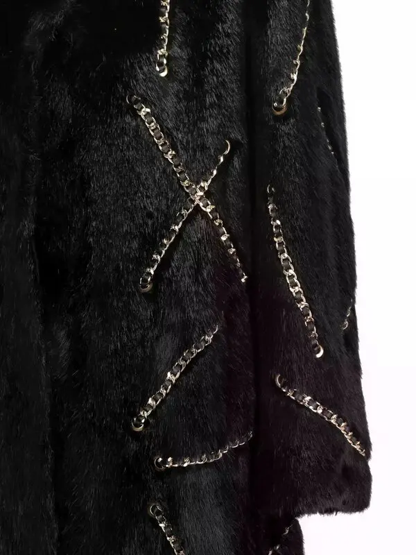Moschino Chain-embellished Faux-fur Coat