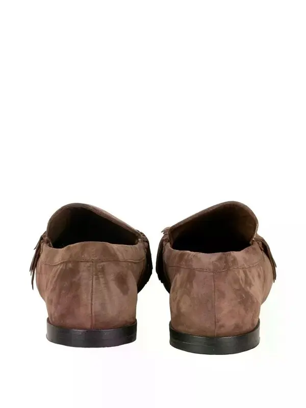 JVAM Suede Loafers With Fringe Detail