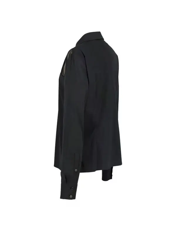BASILE Sheer Panel Shirt