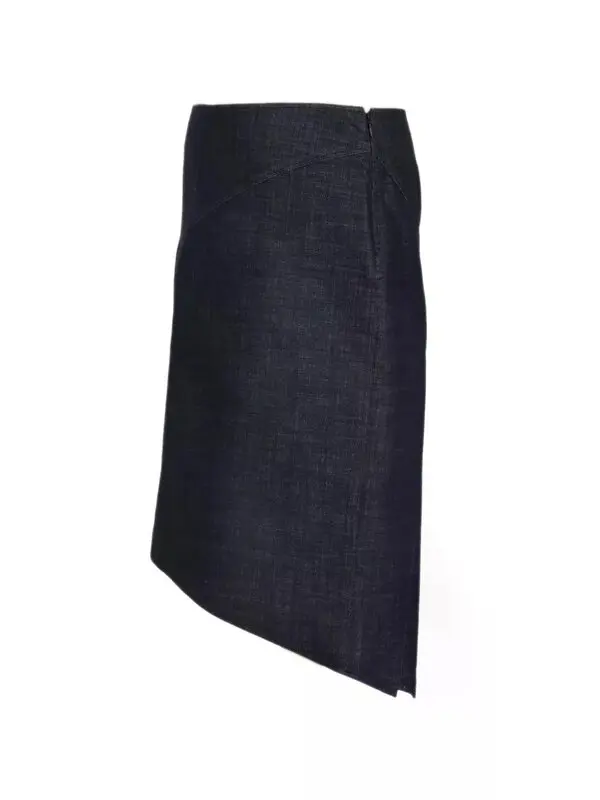 BASILE Asymmetric Hem Pleated Skirt