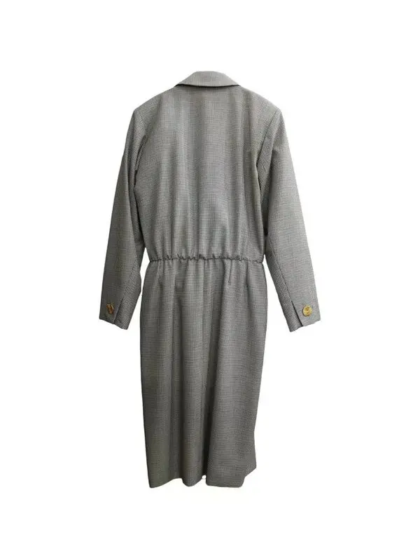 Saint Laurent 1990s Houndstooth Double-breasted Dress
