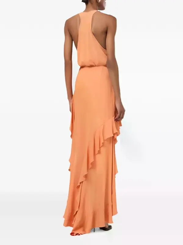 Andamane The Attico Camelia Asymmetric Skirt - Orange