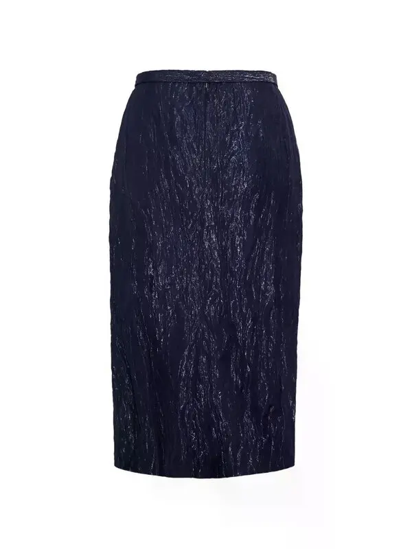 Adam Lippes Belted Crinkled Skirt