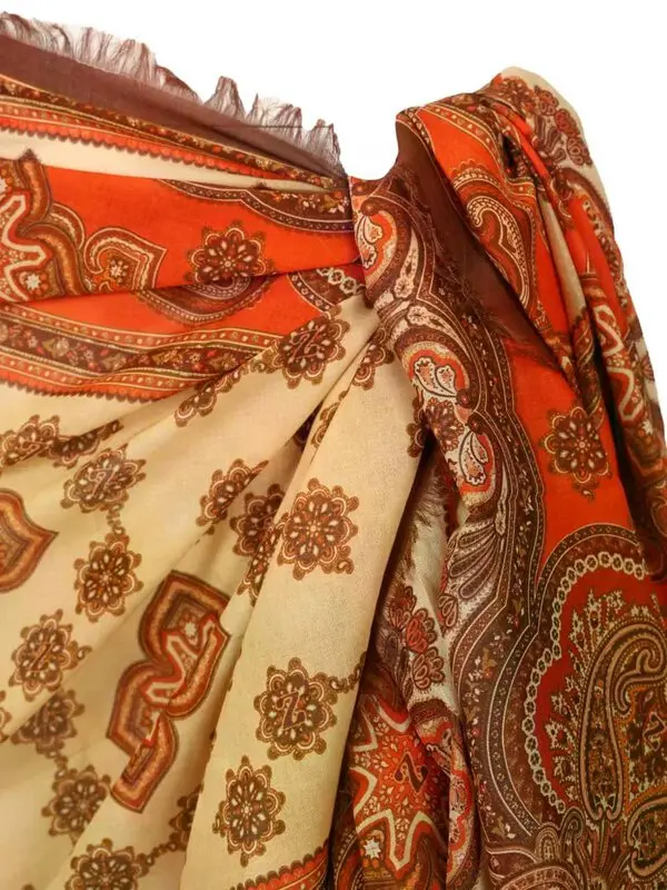 Zimmermann Paisley-print Frayed-edge Pareo