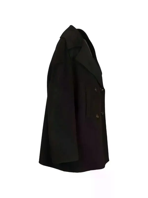 Max Mara Double-breasted Notch-lapel Coat - Black